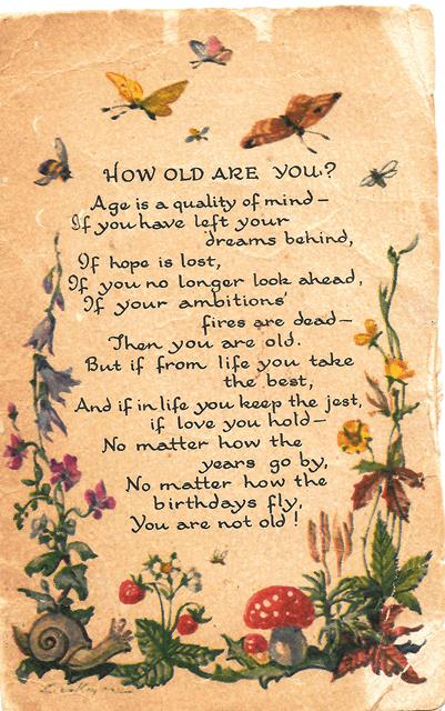 How Old Are You? by H. S. Fritsch - Your Daily Poem